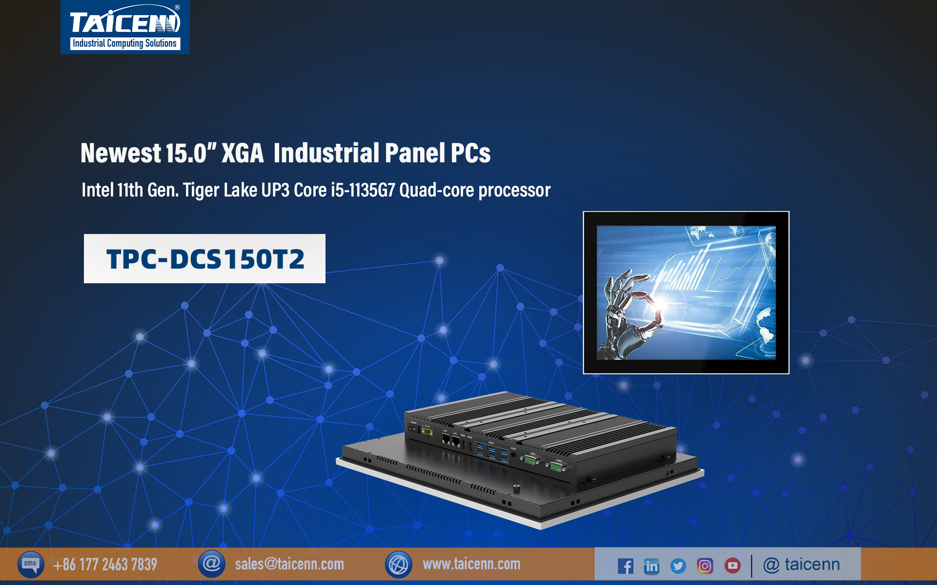 15.0 inch Panel PC with Intel Tiger Lake Core i5-1135G7 processor ...