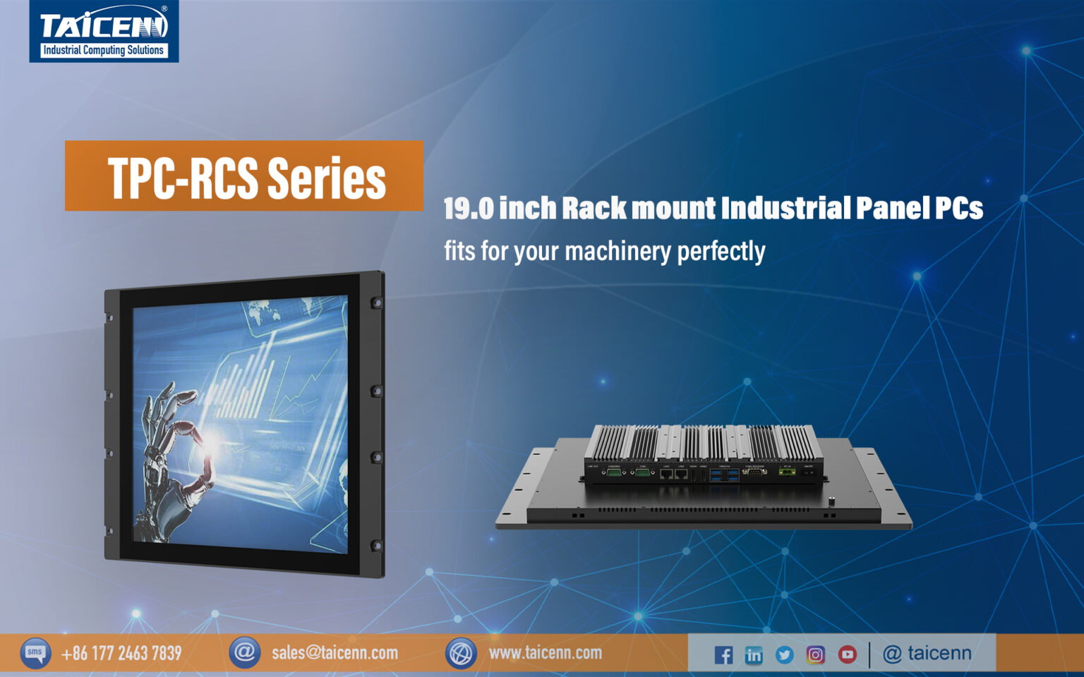 TAICENN is pleased to present TPC-RCS series Rack Mount Panel PC ...