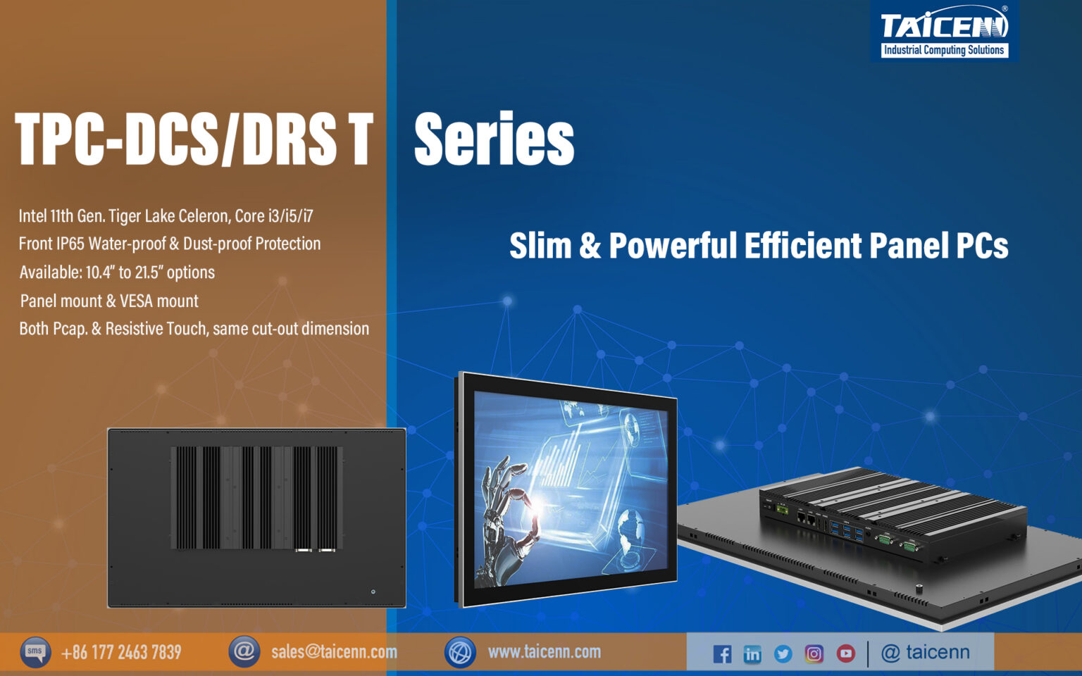 TAICENN has delivered its new, slim embedded Panel PC – the TPC-DCS DRS ...